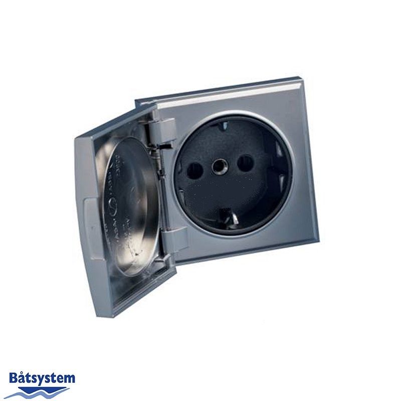 European Socket with Cover 230v - Marine Lighting Store